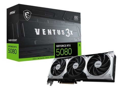 MSI Karta graficzna GeForce RTX 5080 VENTUS 3X OC PLUS 16G GDDR7 256bit ...